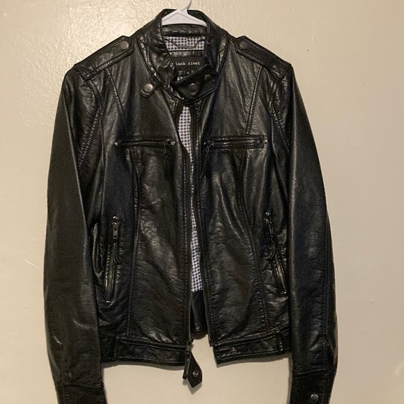 Black Rivet | Jackets & Coats | Black Rivet Leather Jacket | Poshmark
